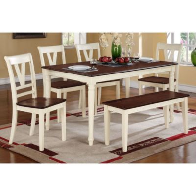 Dual Tone Wooden Bench In Cherry - Macy's