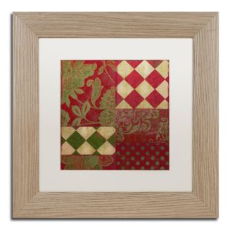 Color Bakery 'Merry Christmas Patchwork Ii' Matted Framed Art, 11" x 11 ...