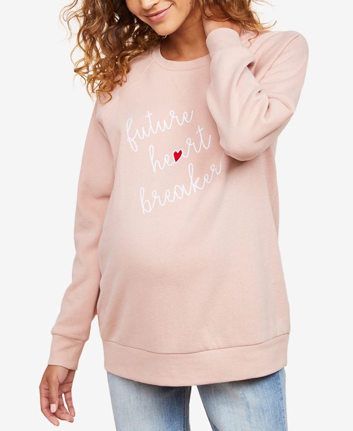 Motherhood Maternity Future Heart Breaker™ Maternity Sweatshirt - Macy's