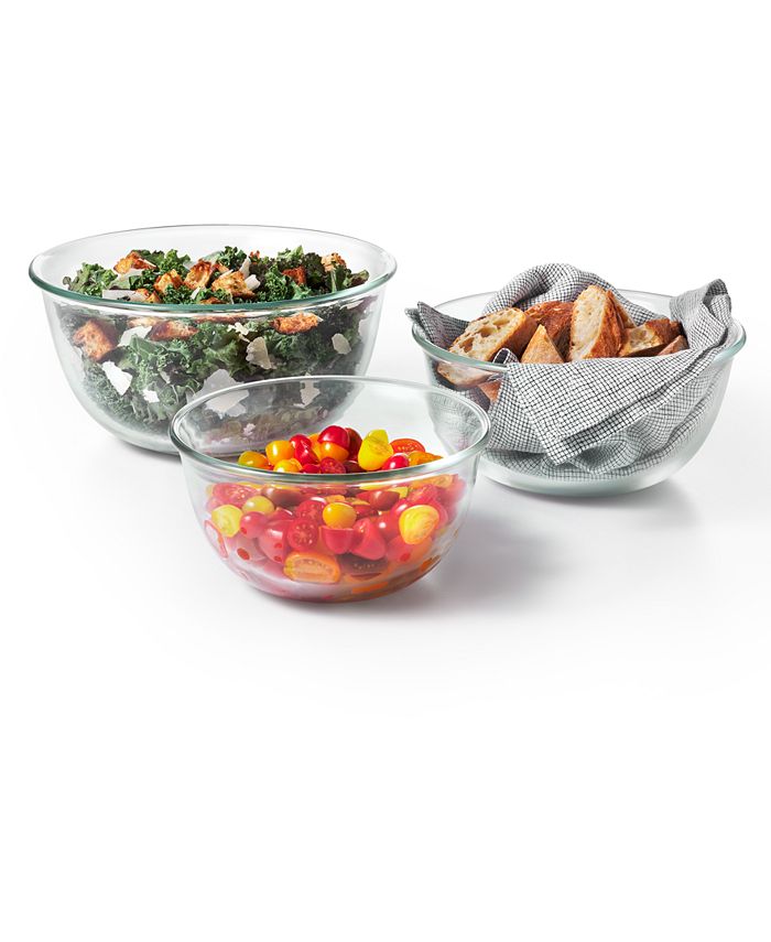 OXO 3-Pc. Glass Bowl Set - Macy's