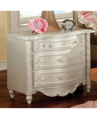 Benzara Transitional Style Night Stand, Pearl White - Macy's