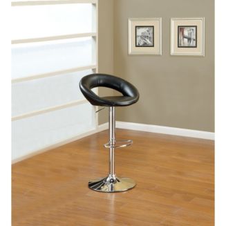 Benzara Metal Base Bar Stool with Faux Leather Seat, Set of 2 - Macy's