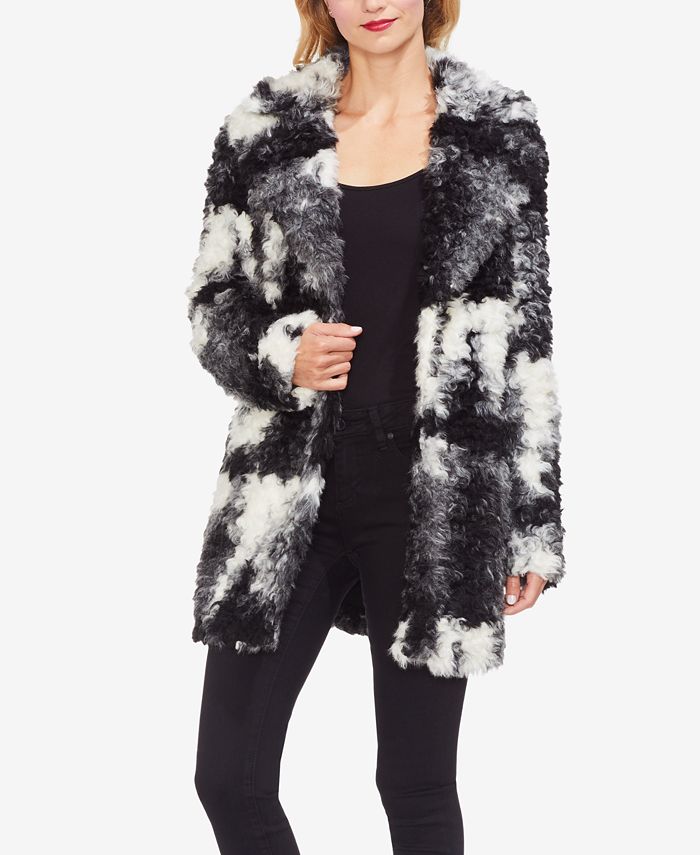 Vince Camuto Faux-Fur Open-Front Jacket - Macy's