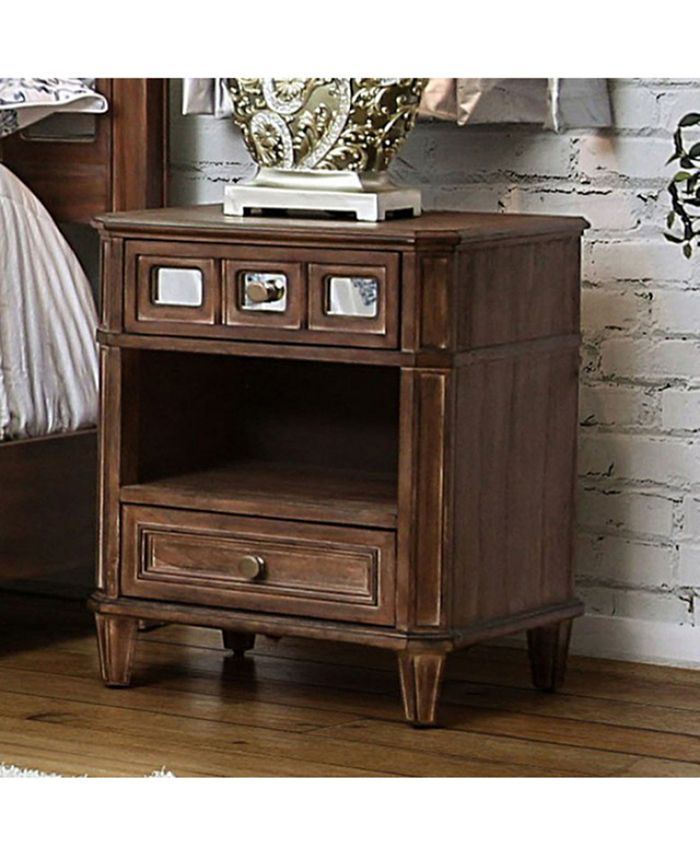 Benzara Transitional Style Night Stand, Rustic Oak - Macy's