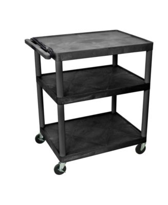 Clickhere2shop 40"H Tuffy AV Cart with 3 Large Shelves, Electric ...