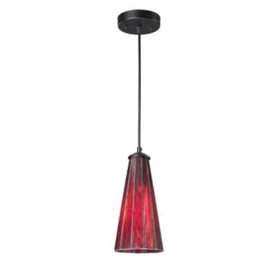 Lumino 1-Light Pendant in Inferno Red in Matte Bk Finish - Macy's