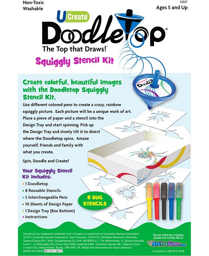 U-Create Doodletop Stencil Kit - Bugs - Macy's