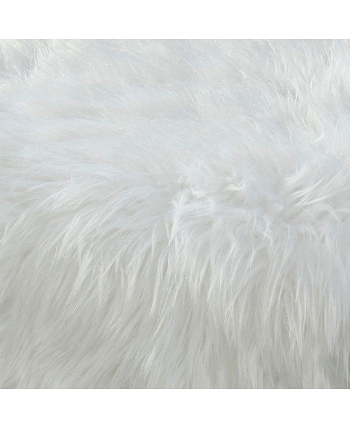 Furniture of America Raven II Faux Fur Acrylic Bench - Macy's