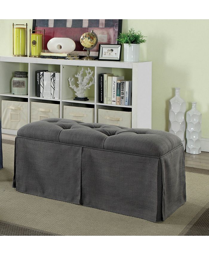 Furniture of America Hampton Transitional Storage Bench - Macy's