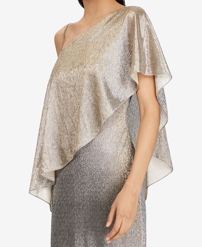 Lauren Ralph Lauren Ruffled-Overlay Gown - Macy's