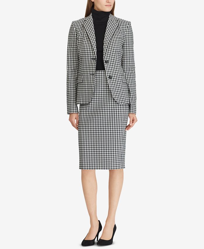 Lauren Ralph Lauren Checkered Blazer - Macy's