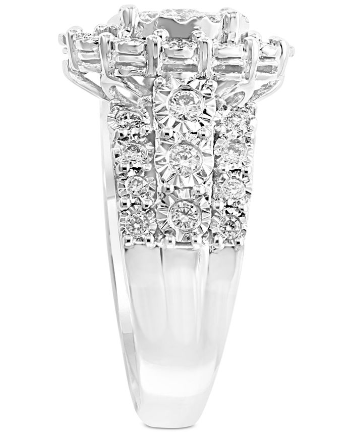 EFFY Collection EFFY® Diamond Oval Cluster Ring (9/10 ct. t.w.) in 14k ...