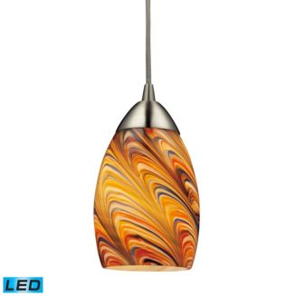 Mini Vortex 1 Light Pendant in Satin Nickel - LED Offering Up To 800 ...