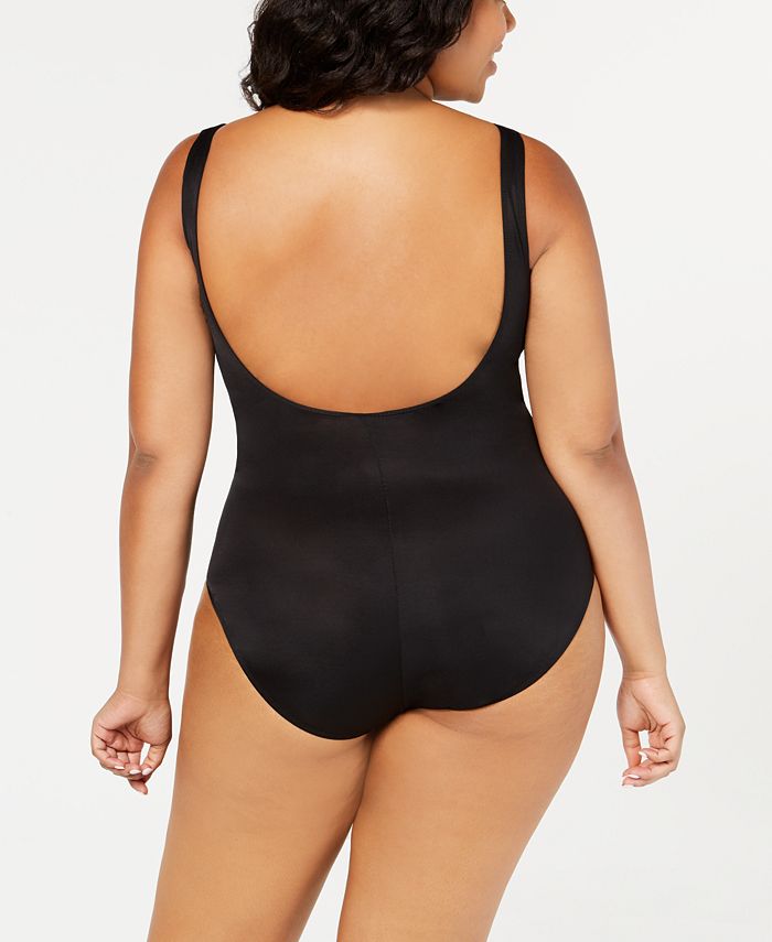 Miraclesuit Plus Size Escape Underwire Allover Slimming Wrap One Piece