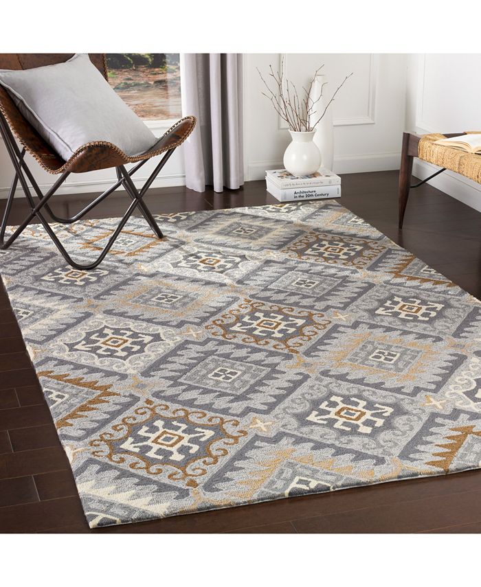 Surya Rain RAI-1278 Charcoal 18" Square Swatch - Macy's