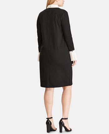 Lauren Ralph Lauren Plus Size Ponté-Knit Shift Dress - Macy's