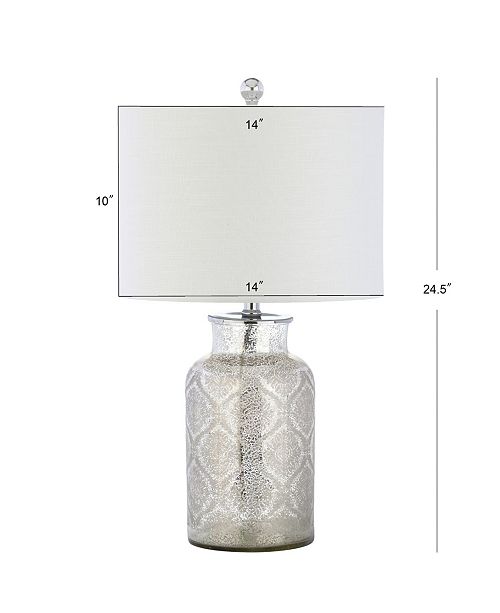 JONATHAN Y Emilia Trellis Pattern Glass Led Table Lamp & Reviews - Home ...
