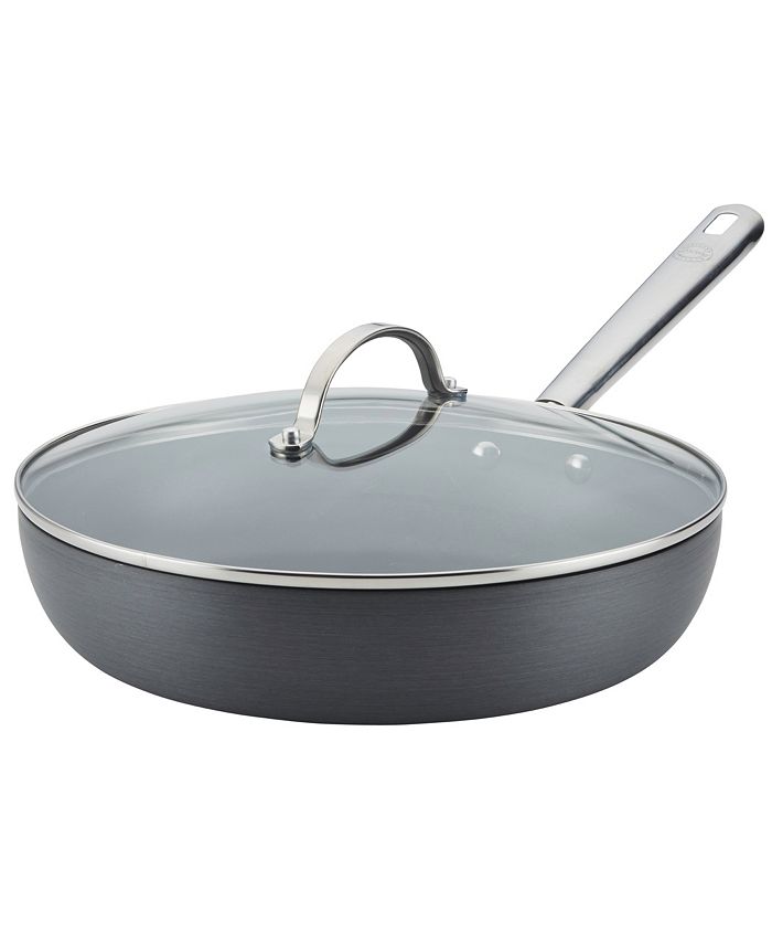 Anolon Professional Hard Anodized Nonstick Covered Deep 12" Skillet ...