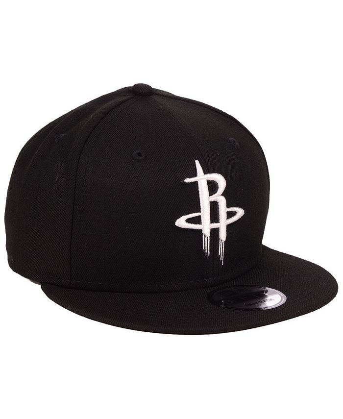 New Era Houston Rockets Black White 9FIFTY Snapback Cap - Macy's