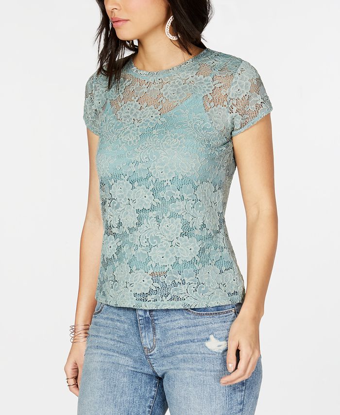 INC International Concepts I.N.C. Petite Lace Top, Created for Macy's ...