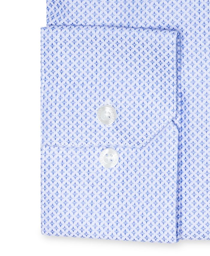 Vince Camuto Men's Slim-Fit Comfort Stretch Blue Diamond Dobby Dress ...