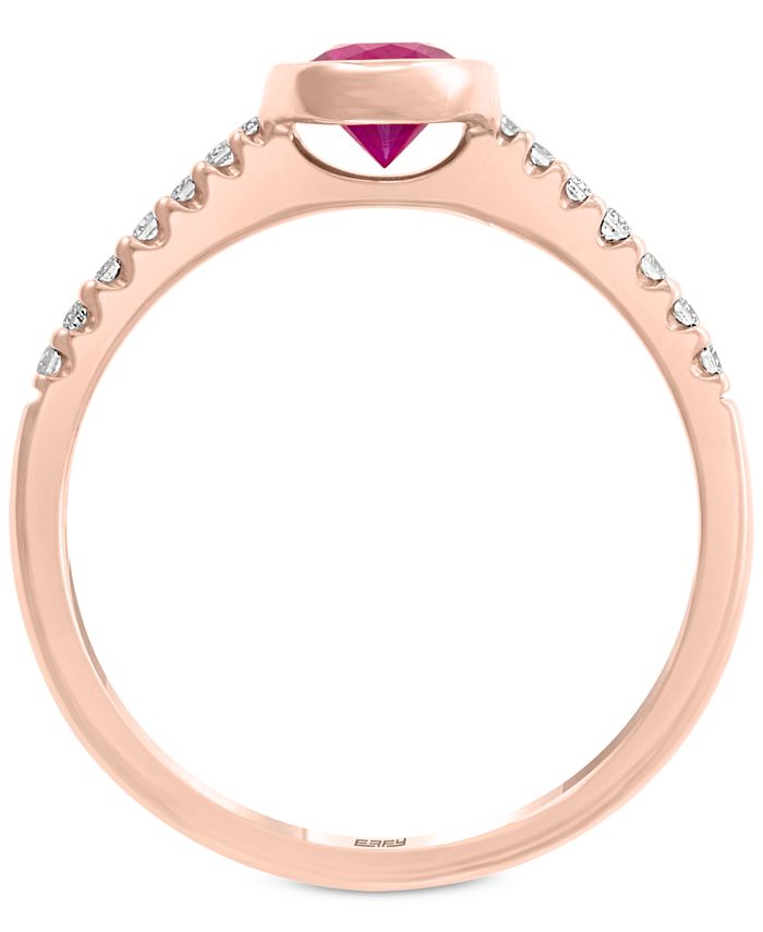 EFFY Collection EFFY® Certified Ruby (5/8 ct. t.w.) & Diamond (1/10 ct ...