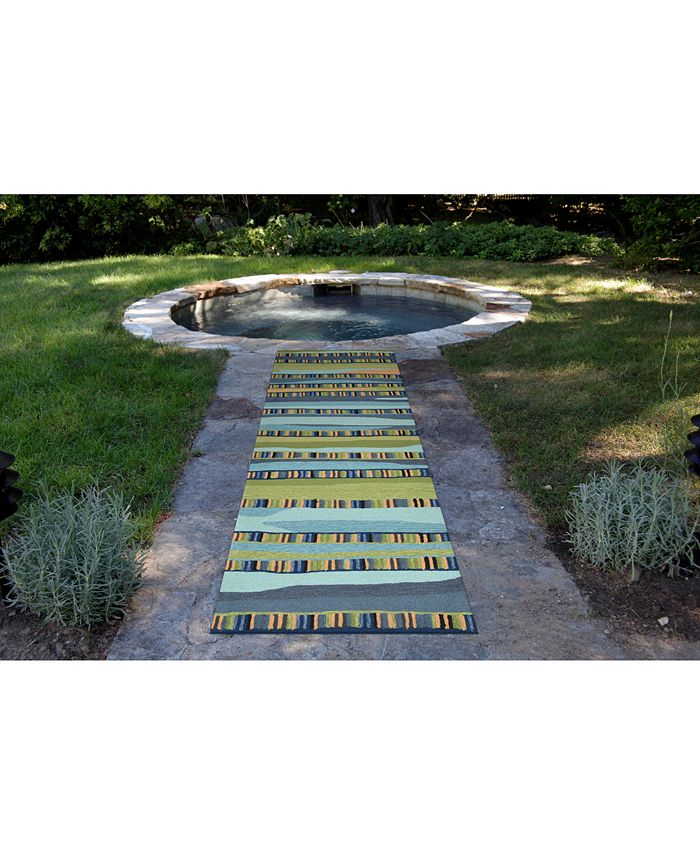 Liora Manne' Ravella 2262 Fiesta 2' x 8' Indoor/Outdoor Runner Area Rug ...