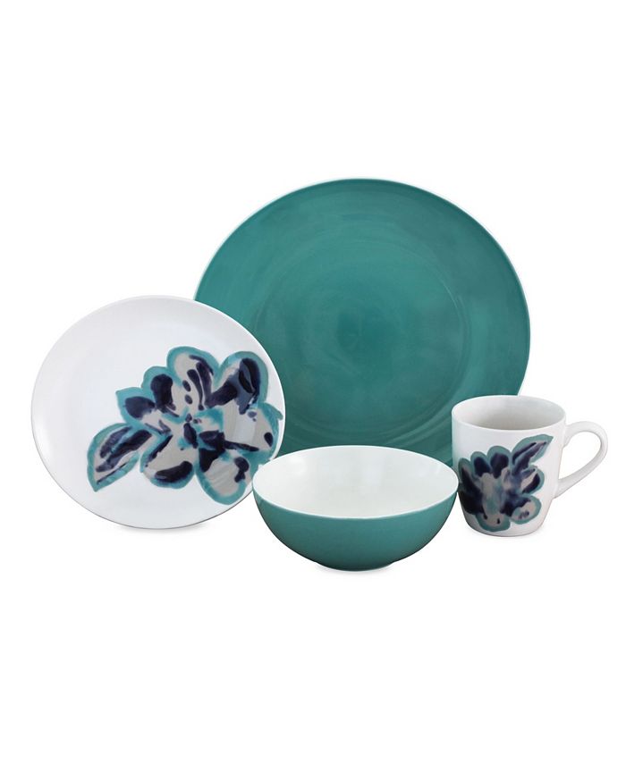 Baum Bloom 16 Piece Dinnerware Set - Macy's