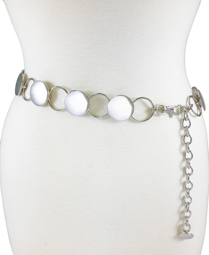 Fashion Focus Accessories Modern Disc Circle Chain Belt - Macy's