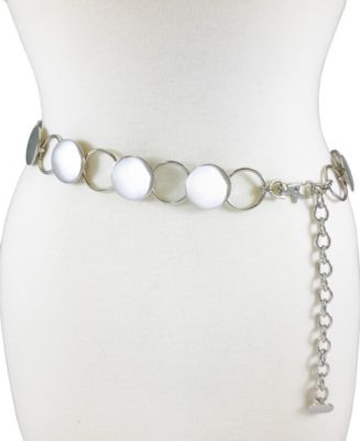 Fashion Focus Accessories Modern Disc Circle Chain Belt - Macy's