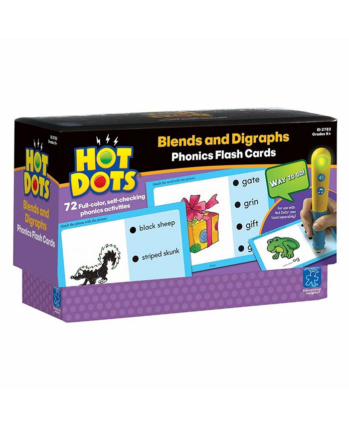 Learning Resources Educational Insights Hot Dots Phonics Flash Cards ...