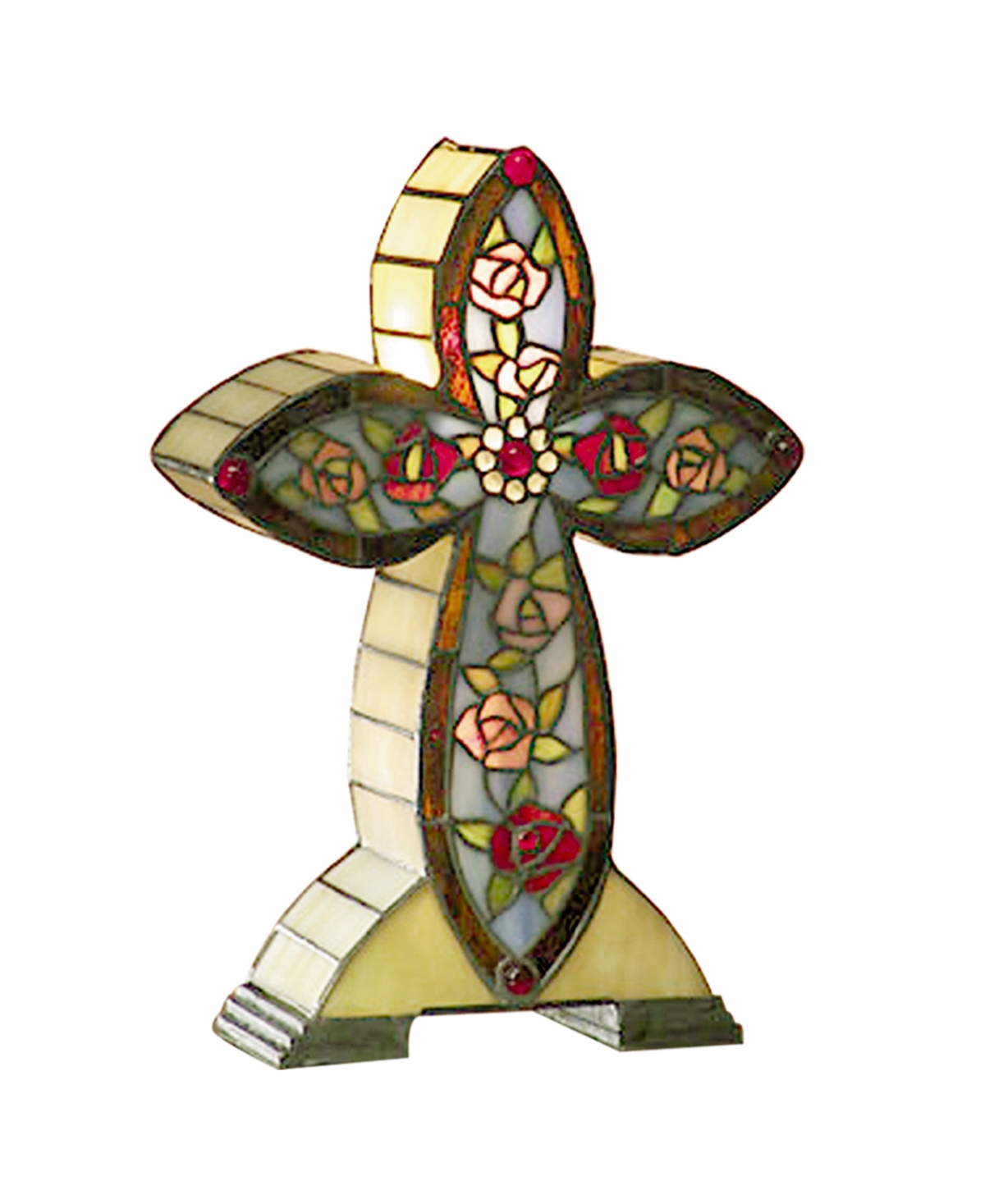 Click here for Dale Tiffany Flora Tiffany Cross Accent Lamp - Mul... prices