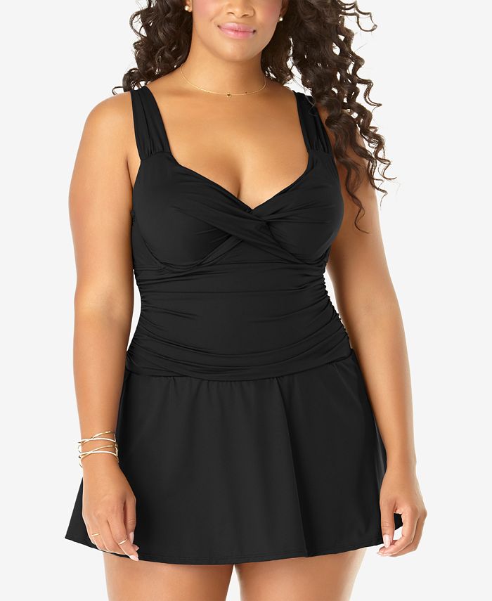Anne Cole Plus Size Live In Color Swimdress - Macy's
