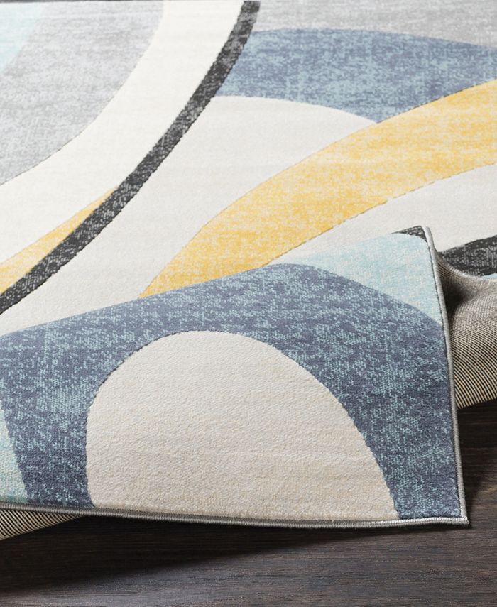 Surya City CIT-2345 Aqua 2'7" x 7'3" Runner Area Rug - Macy's