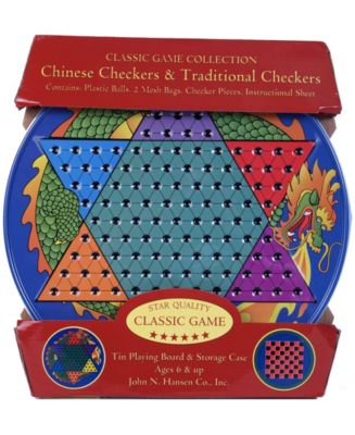 Chinese Checkers and Traditional Checkers Tin - Macy's