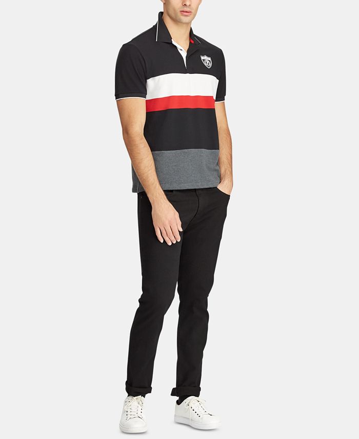 Polo Ralph Lauren Men's P-Wing Striped Mesh Polo - Macy's