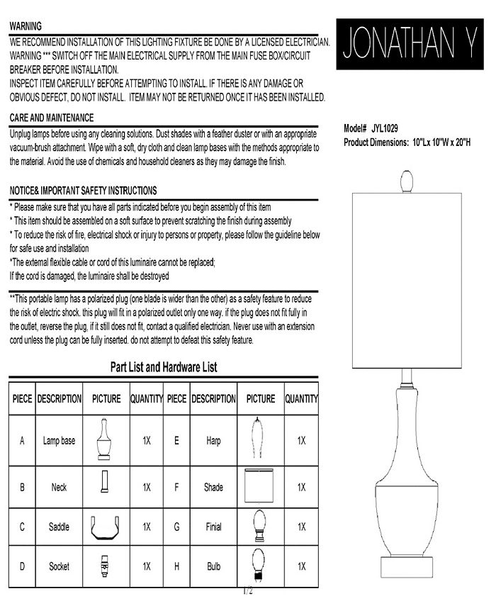 Jonathan Y Colette Mini LED Table Lamp - Macy's