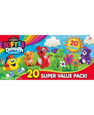 Cra Z Art Softee Dough Super Soft Modeling Compound Super Value 20 Pack ...