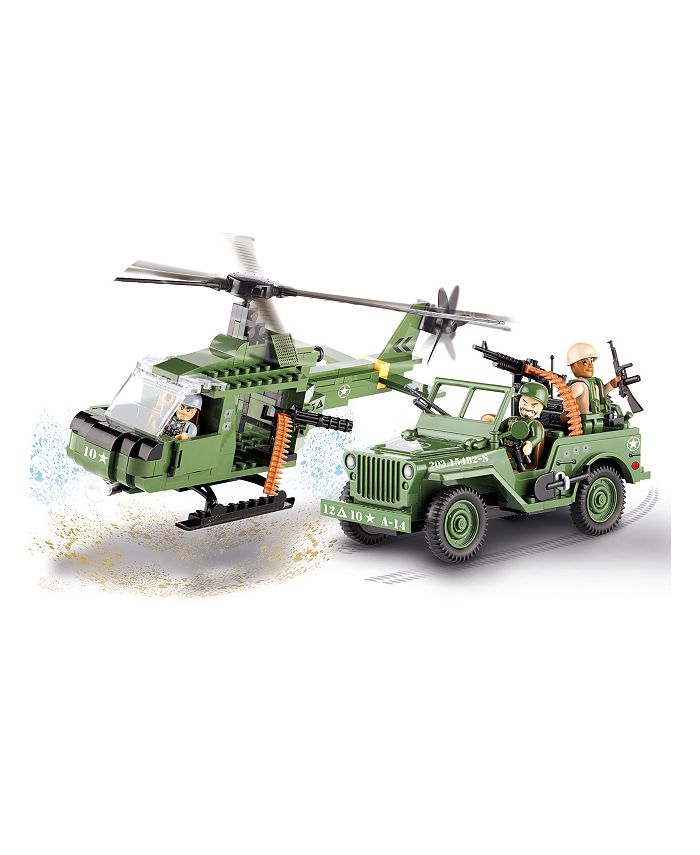 COBI Small Army Jeep Willys MB with Helicopter Construction Blocks ...