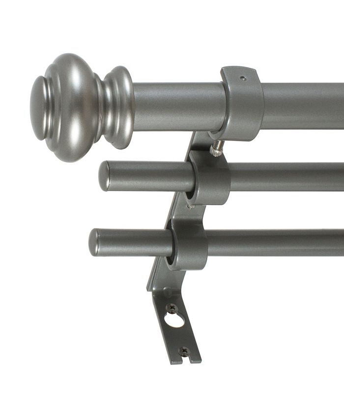 Decopolitan 3/4-Inch Triple Telescoping Curtain Rod Set, 42-120-Inch ...
