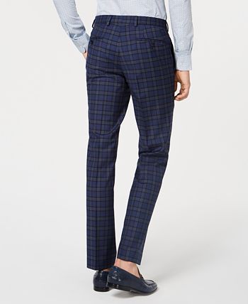 Bar III Men's Slim-Fit Plaid Pants - Macy's