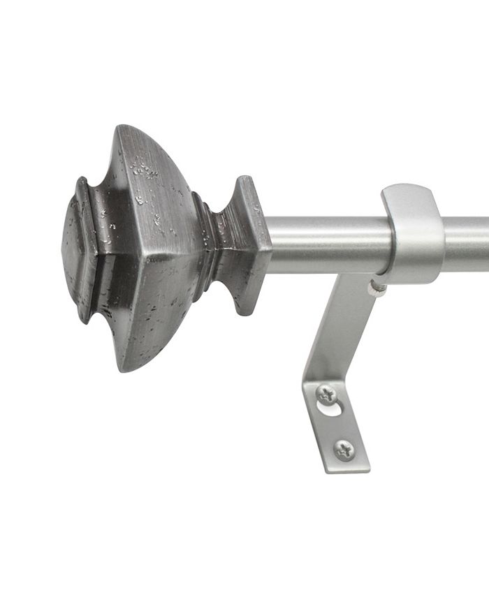 Decopolitan Montevilla 5/8-Inch Square Telescoping Curtain Rod Set, 26 ...