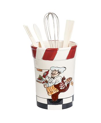 Lorren Home Trends Chef Ceramic Utensil Holder - Macy's