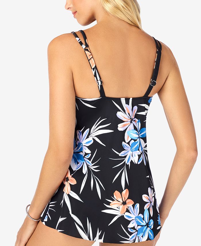 Swim Solutions High-Low Princess-Seam Tankini Top, Created For Macy's ...