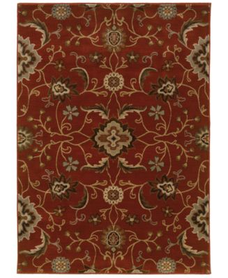 CLOSEOUT! Oriental Weavers Casablanca 4471B Red/Multi 3'10" x 5'5" Area ...