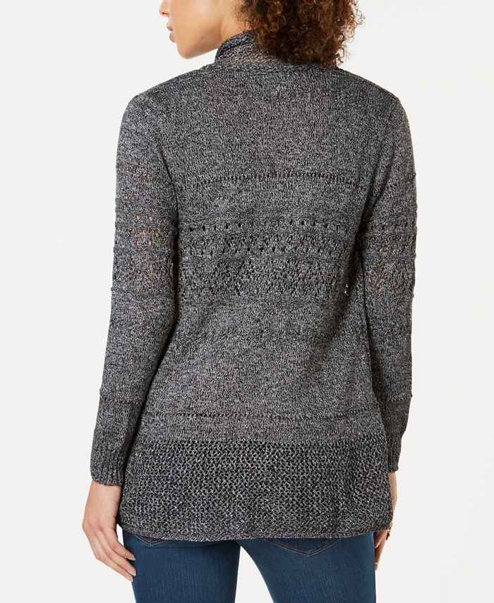 Style & Co Open-Front Pointelle Cardigan, Created for Macy's - Macy's