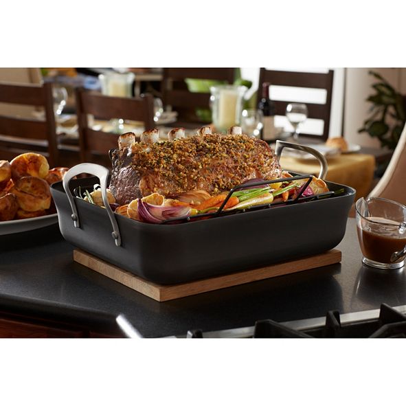 Calphalon Contemporary 16" Nonstick Roaster with Roasting Rack ...