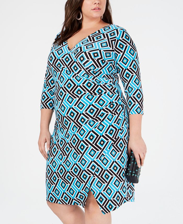 Inc International Concepts Inc Plus Size Geo Print Wrap Dress Created