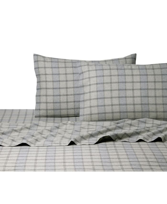 La Rochelle Flannel Plaid Sheet Set Full - Macy's