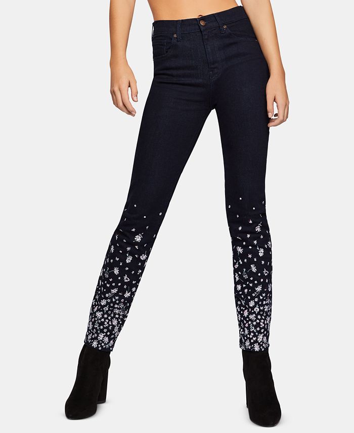 BCBGeneration Embroidered Skinny Jeans - Macy's